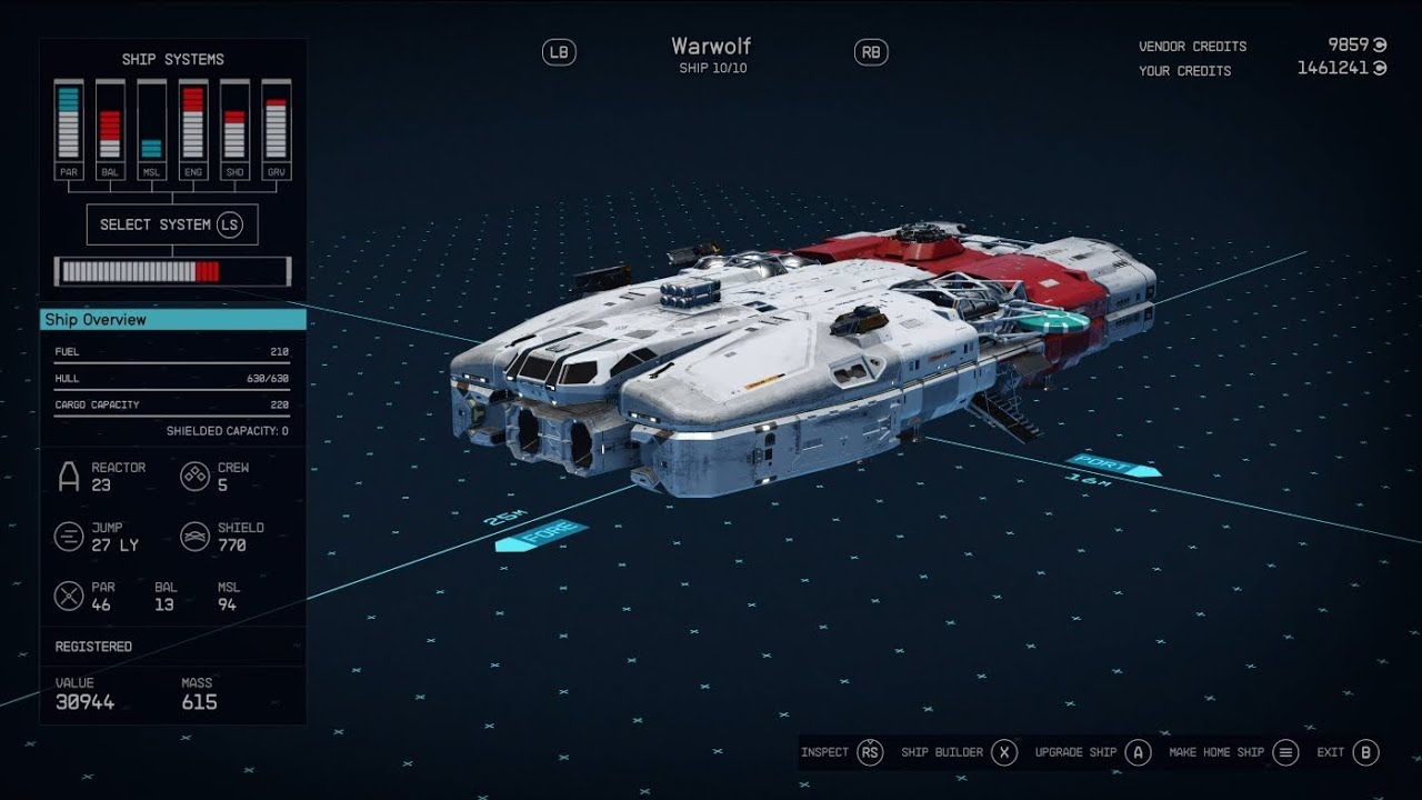 Starfield Ships: Warwolf stats, exterior and interior - YouTube
