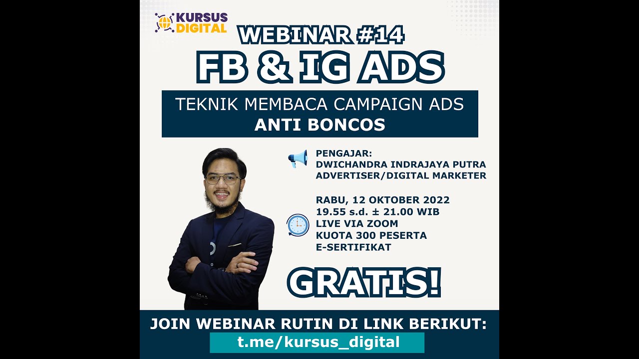 Teknik Membaca Campaign Ads Anti Boncos - Webinar Kursus Digital #15 - YouTube