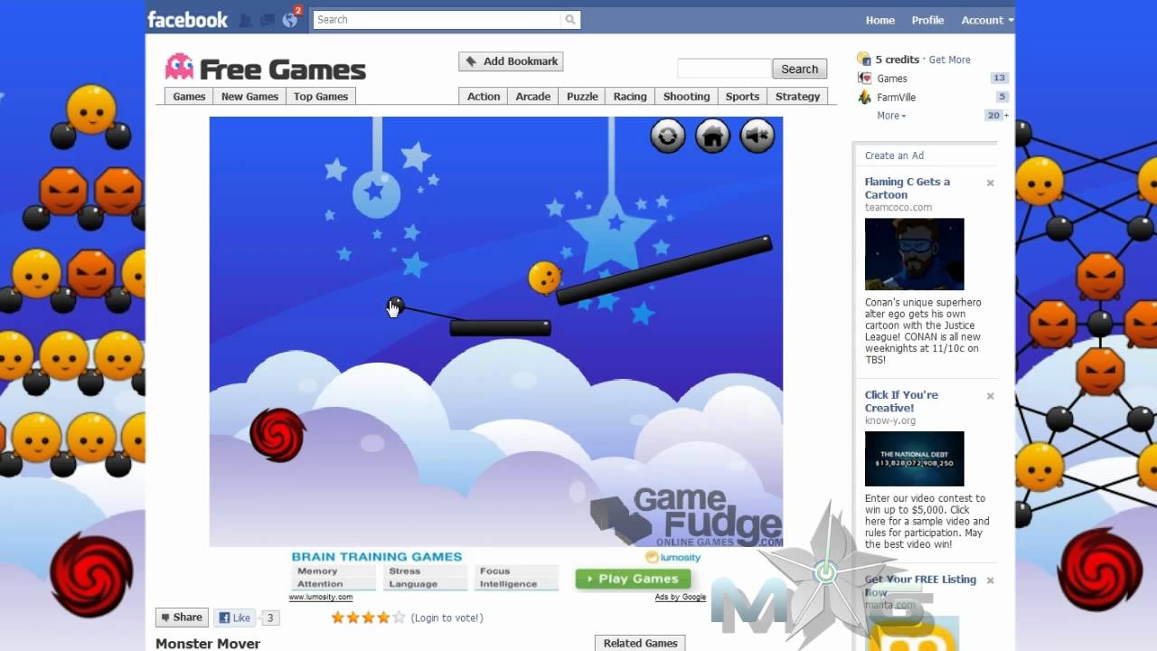 Monster Mover Facebook Game Walkthrough - 15 - YouTube