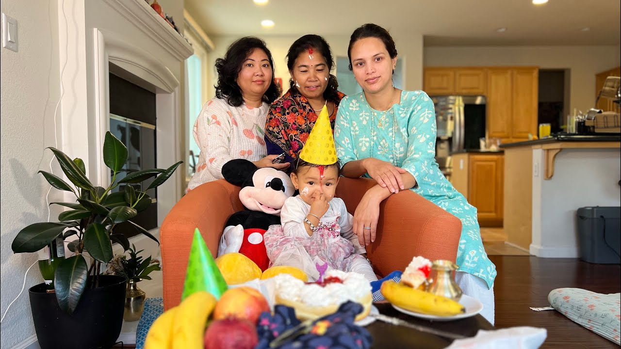 Celebrating 1st Birthday of Baby Annapurna in Newari | Nepali Culture ...