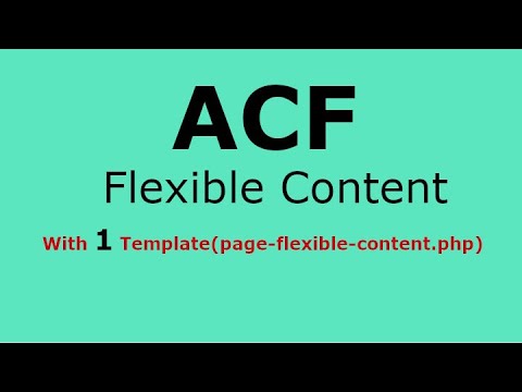 WordPress Web Page development using ACF PRO Flexible Content with ...