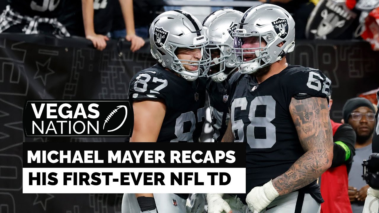 Raiders tight end Michael Mayer on his first-ever NFL touchdown - YouTube
