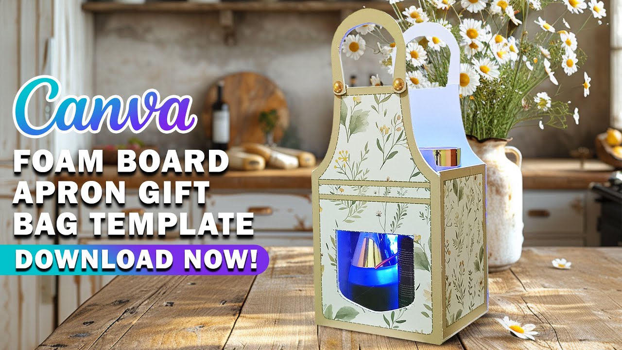How to Make Foam Board Apron Gift Bag, Apron Box Design Template ...