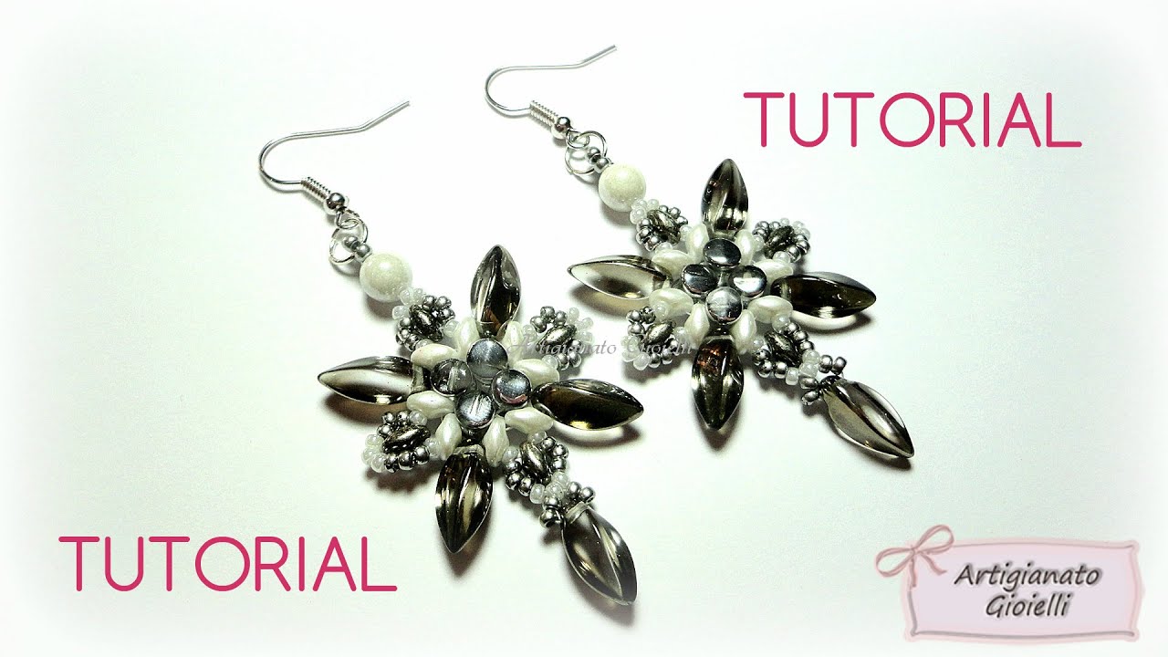 DIY Tutorial Perline - Come fare orecchini con superduo pellet e twist beads - YouTube