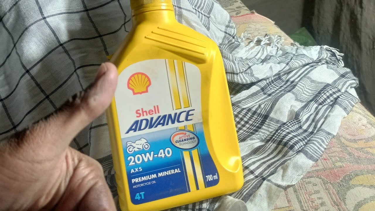 MOTORCYCLE OIL | Shell ADVANCE | PREMIUM MINERAL | 4T 20W-X40.. - YouTube