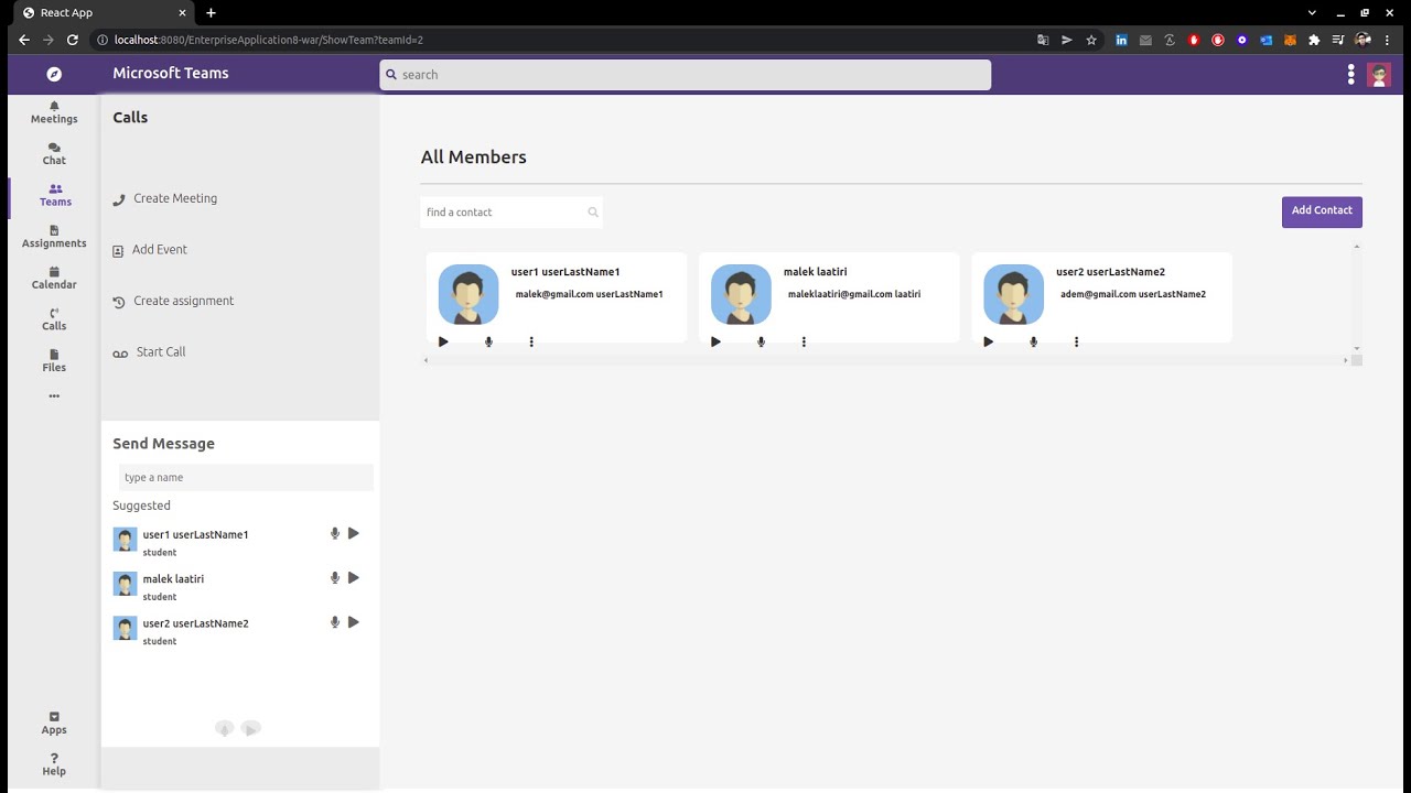 Cloning Microsoft Teams using Java EE(JSP,Servlet,EclipseLink,WebRTC ...