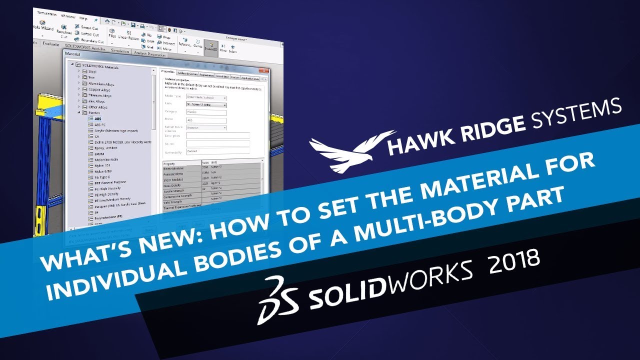 SOLIDWORKS: How to Set the Material for Individual Bodies of a Multi ...
