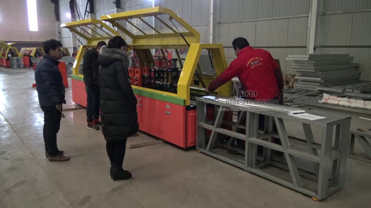 triangle profile forming machine - YouTube