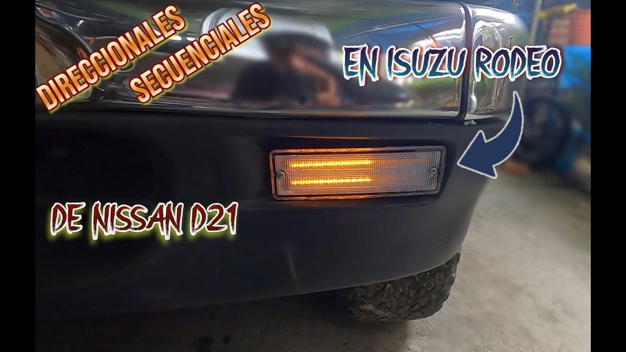 Cuartos y Direccionales LED Secuenciales de Nissan D21 en Isuzu Rodeo 1992 4x4 | JC Urbina - YouTube