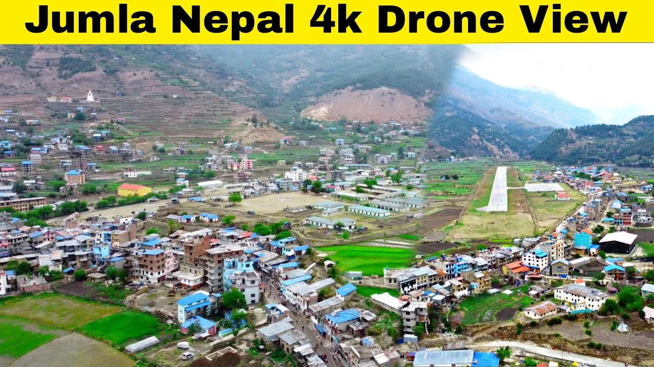 Jumla Bazar 4k Drone View | Jumla Nepal | Drone Shorts | Karnali Drone ...
