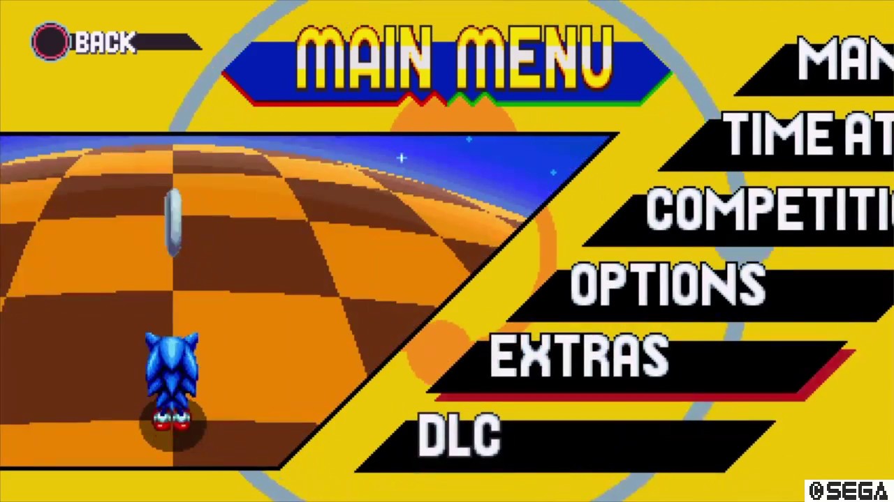 Sonic Mania's New Awesome Menu - YouTube