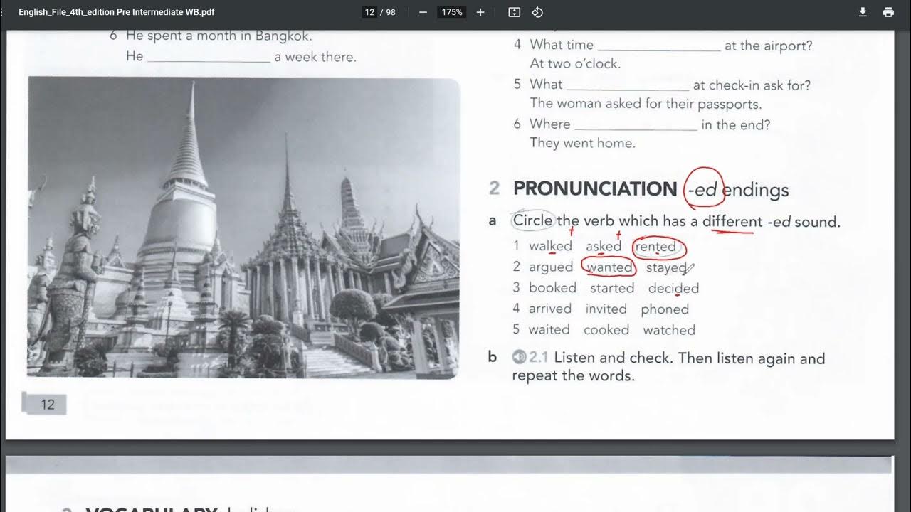 English File Pre Intermediate Workbook 2A - YouTube