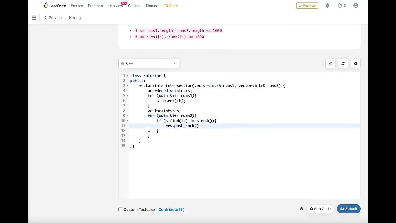 Intersection of Two Arrays - YouTube