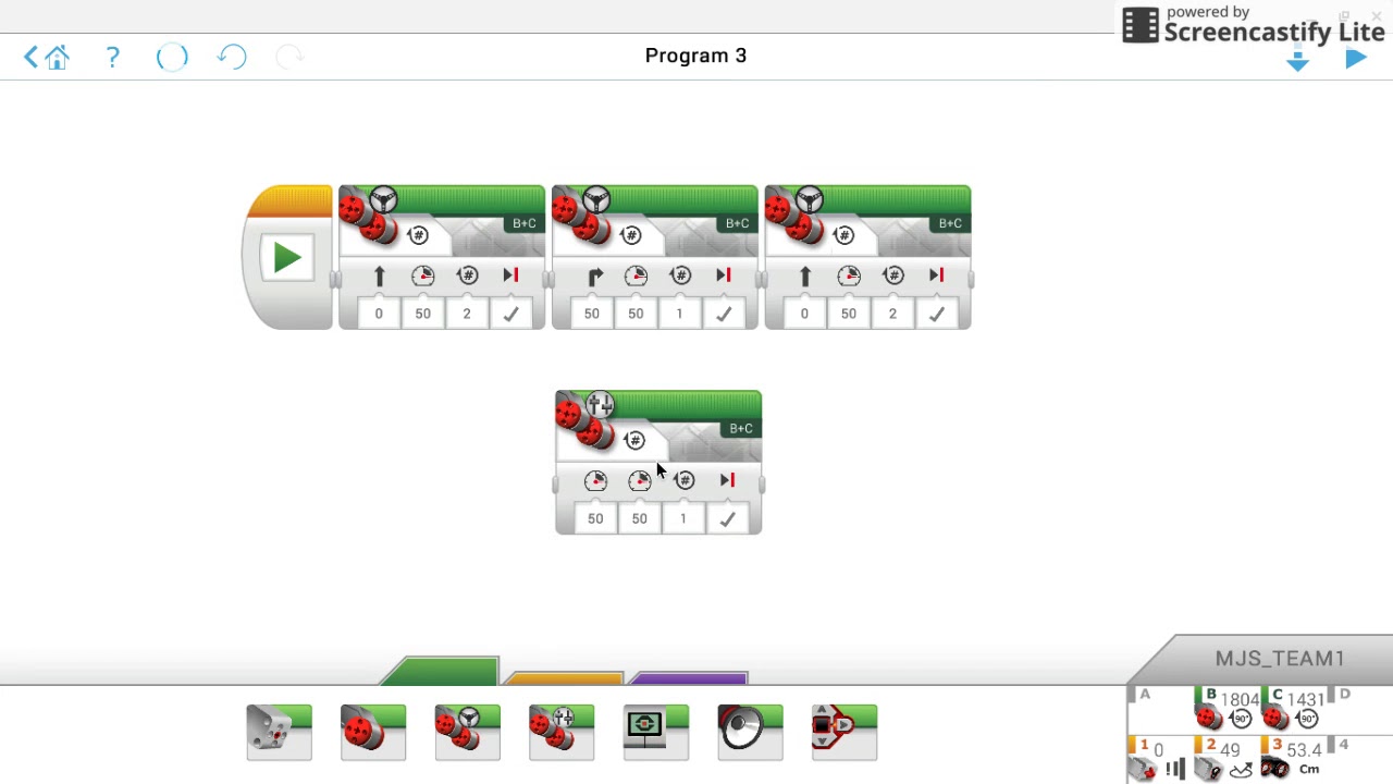 How to turn in the Lego Mindstorms EV3 programming application for ...