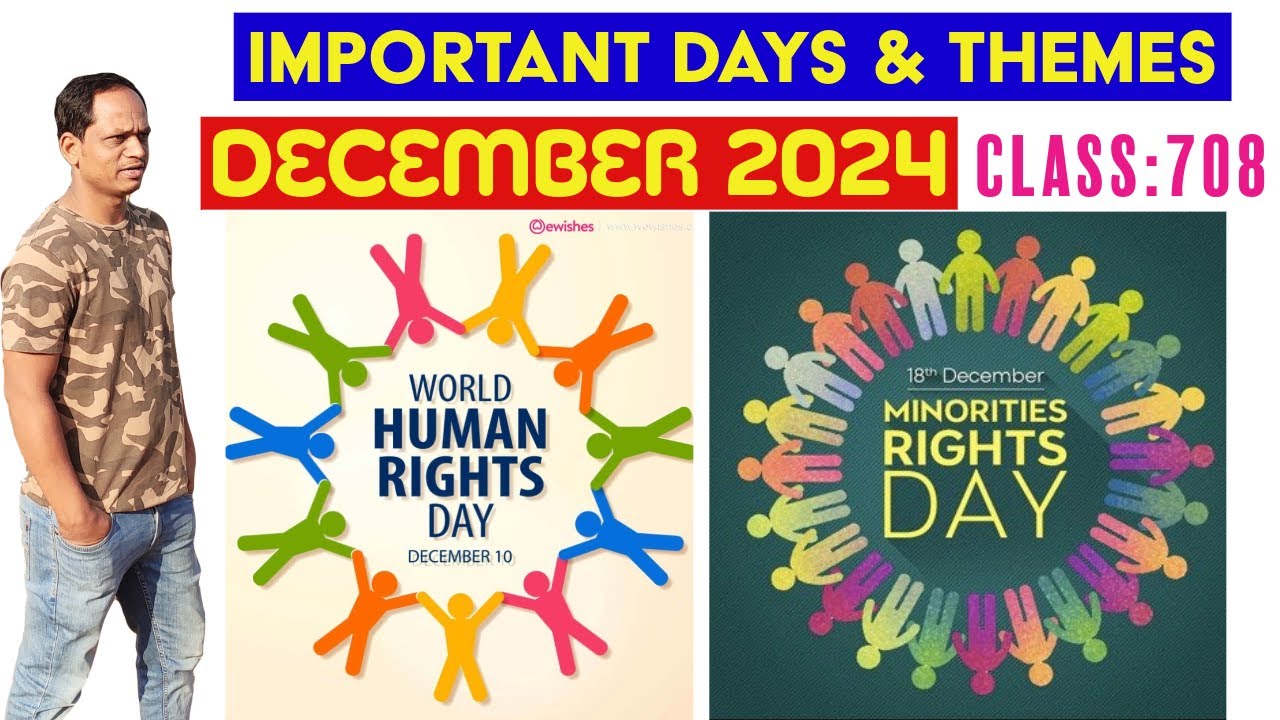 Class 708 | Days and Themes of DECEMBER 2024 | Important Days and ...