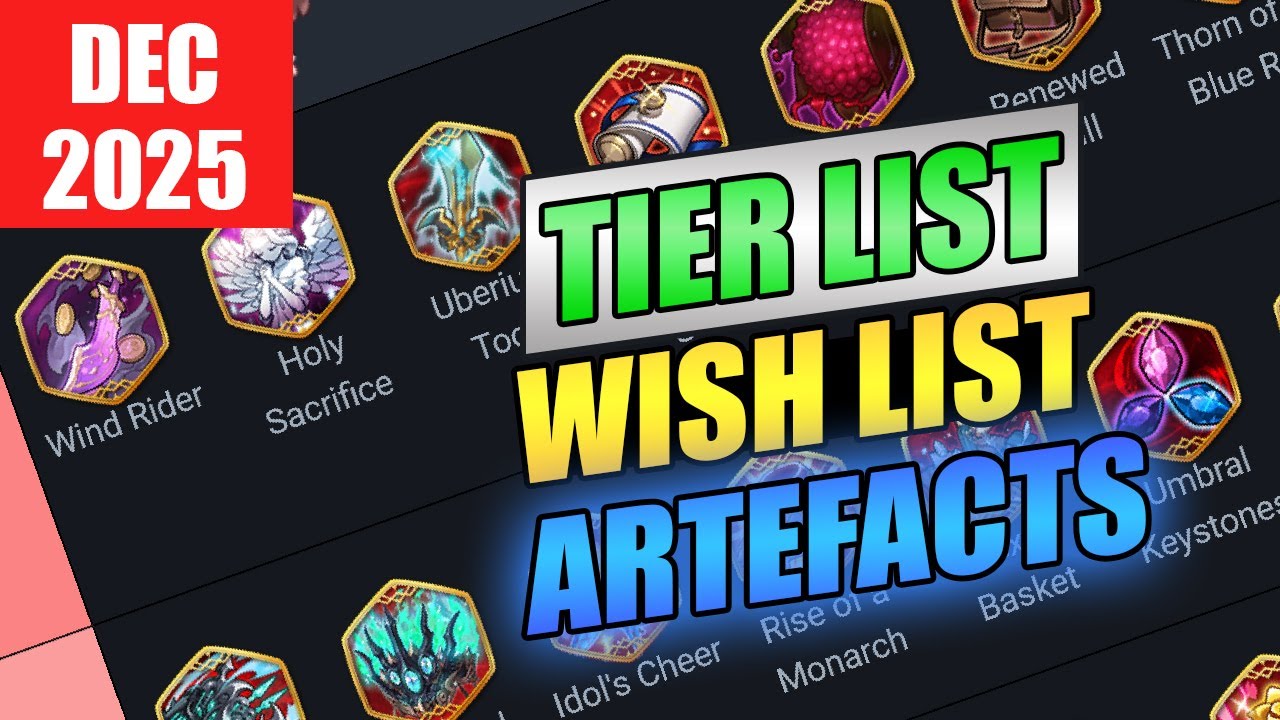 Tier list wishlist Artefacts 5⭐ - décembre 2025 Epic Seven - YouTube