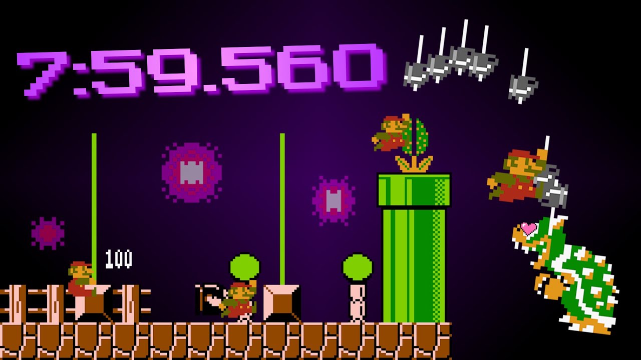 Super Mario Bros. Both Quests in 7:59.560 *WR* - YouTube