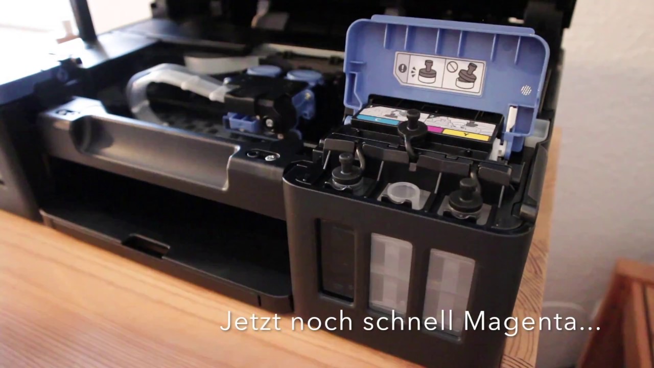 Canon Pixma G2500 Initialisierung und Test - YouTube