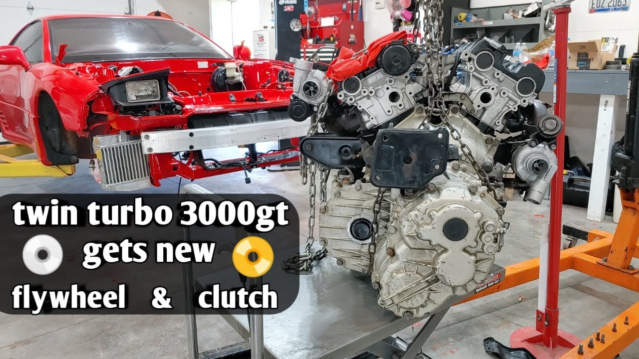 3000gt vr4 gets new flywheel & clutch - YouTube