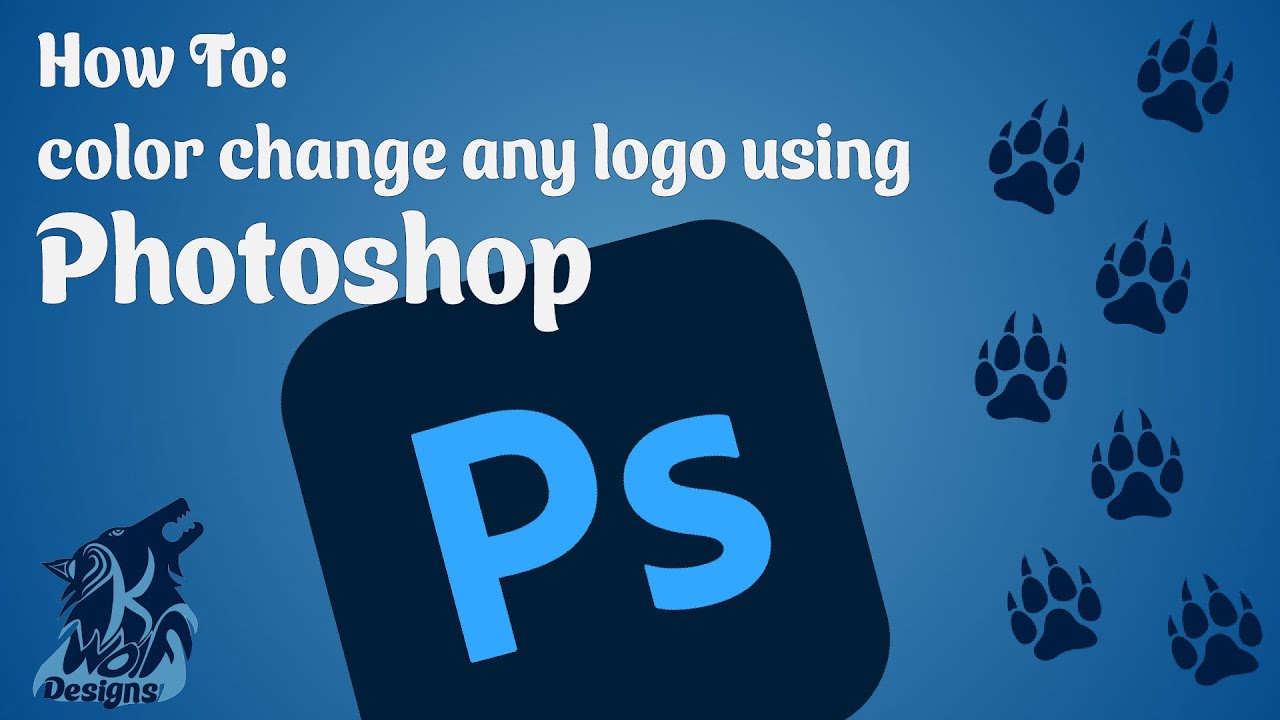 Photoshop Tutorial: How to color change any logo (For Beginners) - YouTube