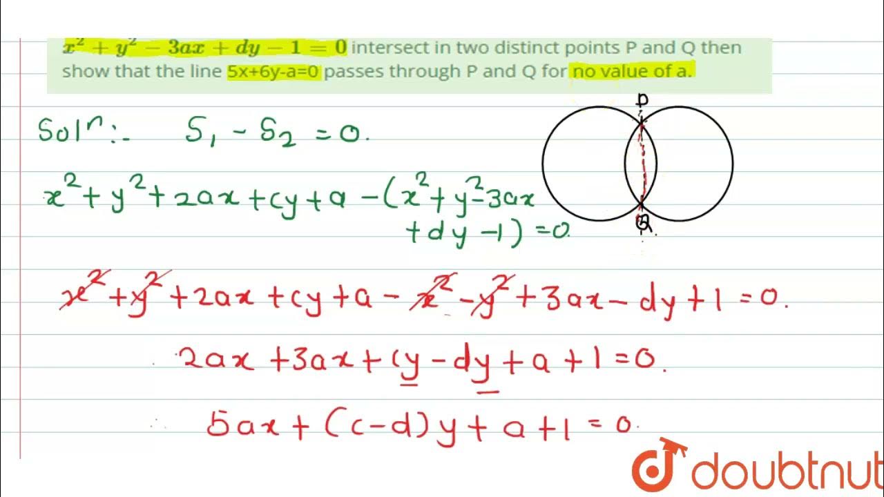 if-the-circles-x-2-y-2-2ax-cy-a-0-and-x-2-y-2-3ax-dy-1-0-intersect-in