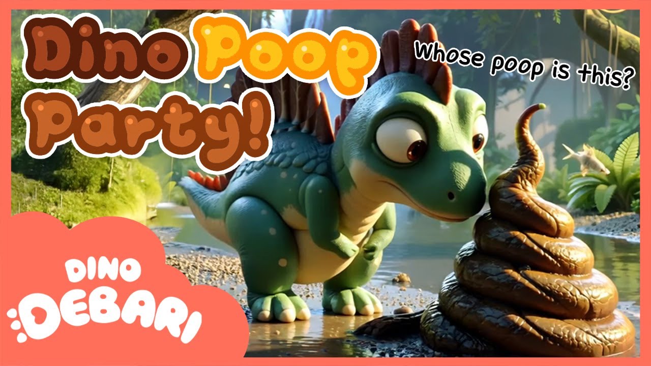 Dino Poop Party! 💩🦕 Funny & Educational Dinosaur Poop Song for Kids ...