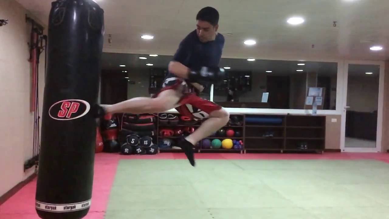 Flying back kick with Master Elie Saadeh - YouTube