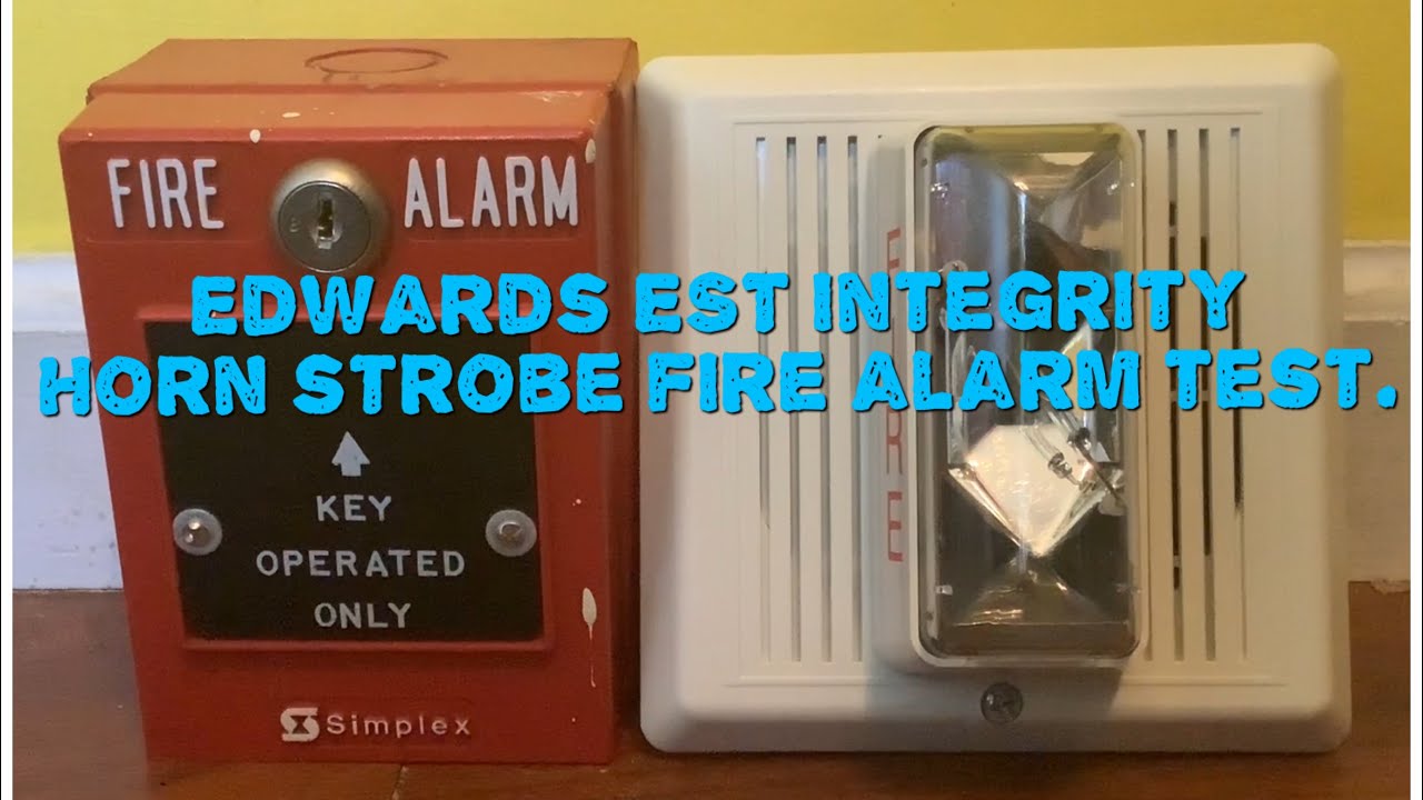 Edwards EST Integrity Horn Strobe Fire Alarm Test. - YouTube