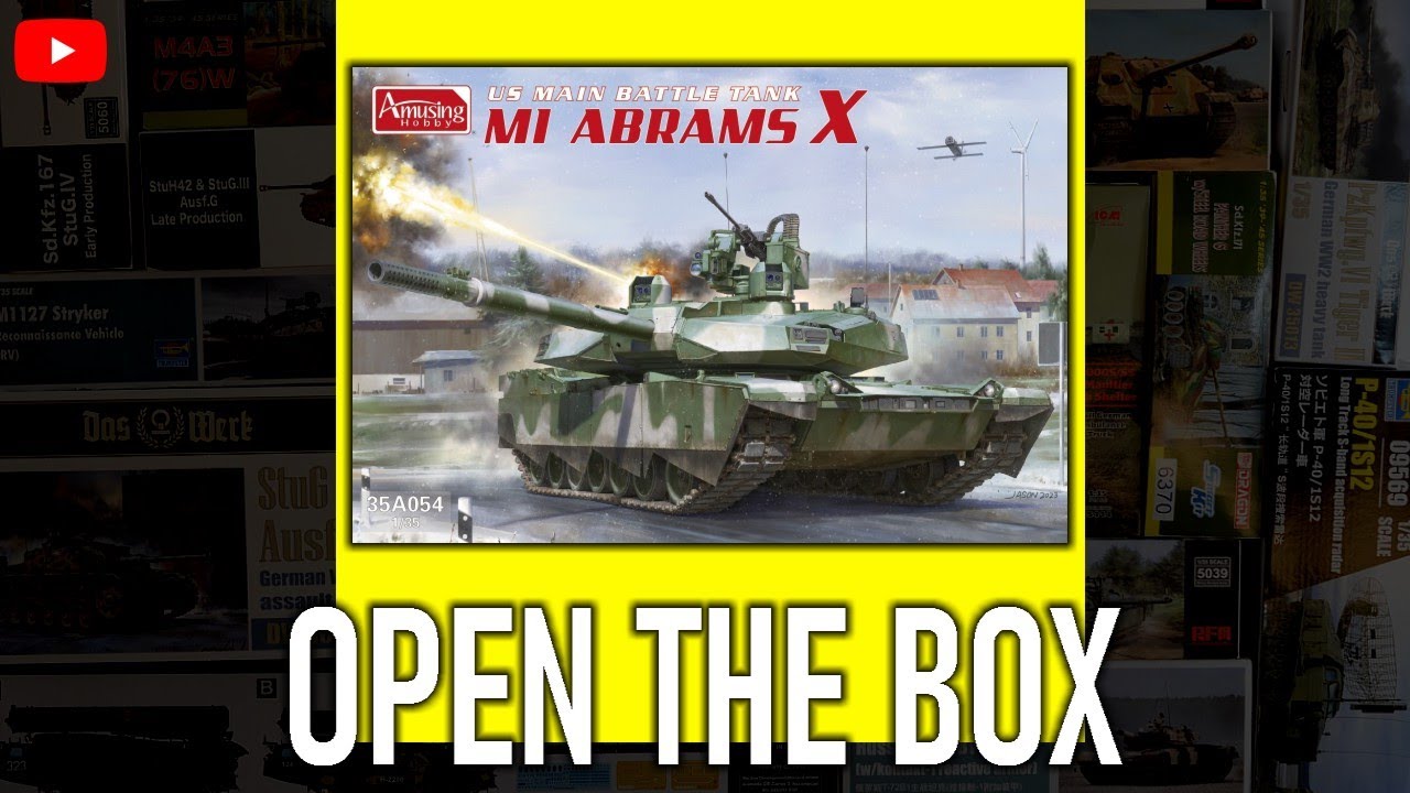 OPEN THE BOX: M1 ABRAMS X, Amusing Hobby 35A054, 1/35 scale - YouTube