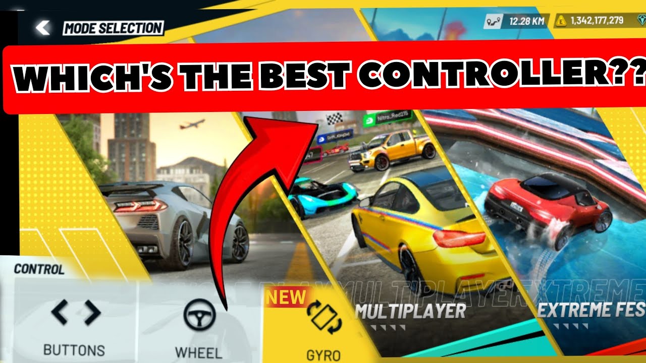 Best Controller Settings 💀 || Gyro VS Wheel VS Button || Extreme Car ...