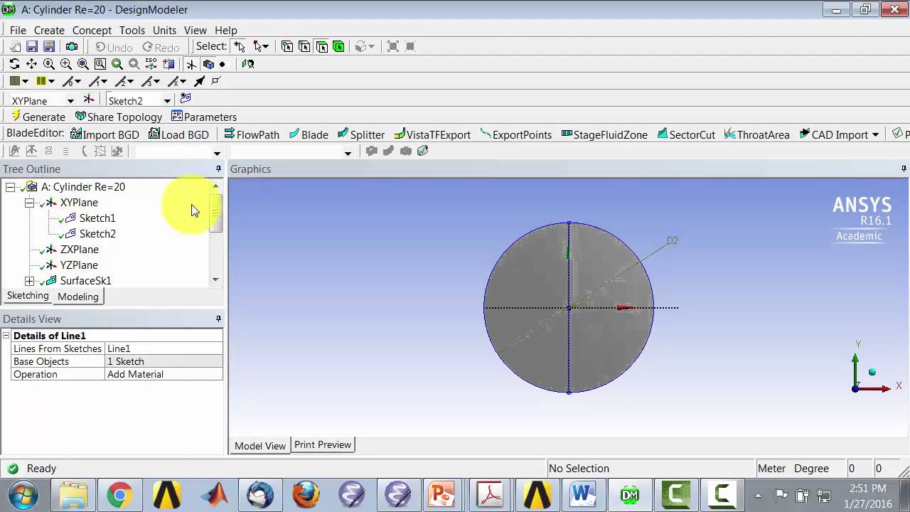 Cylinder Flow Using Ansys Workbench — Geometry, Part 2 - YouTube