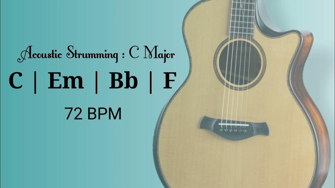 Acoustic Guitar Loop Strumming 72 BPM [ C Em Bb F ] - YouTube