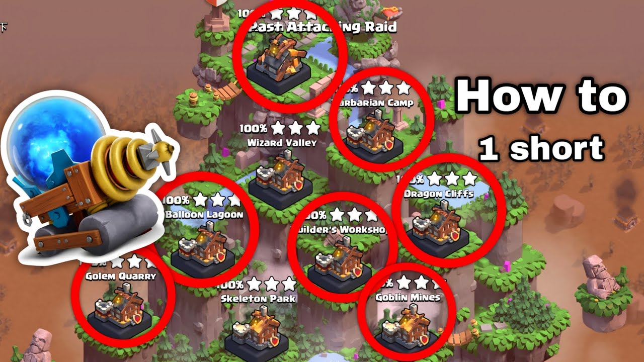 1 short all district capital Hall 2 short only clan capital - YouTube