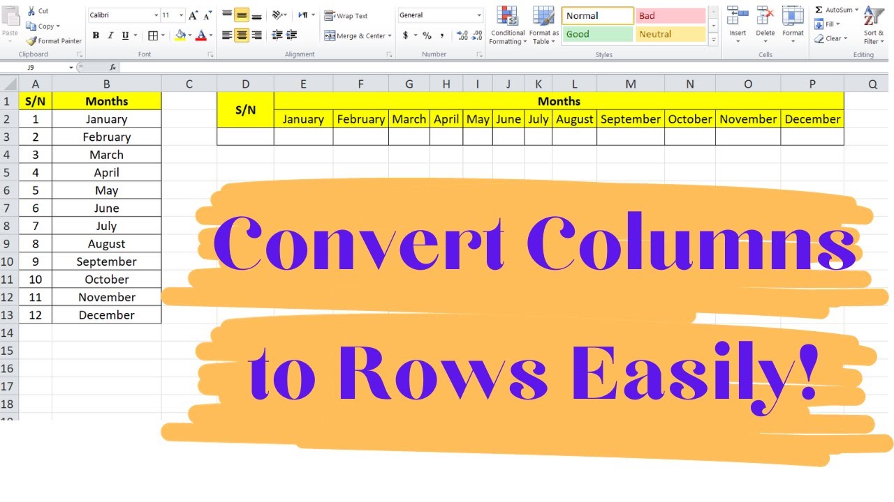 MS Excel Tricks Convert Column To Row In Excel excel exceltips ms-excel-tricks-convert-column-to-row-in-excel-excel-exceltips