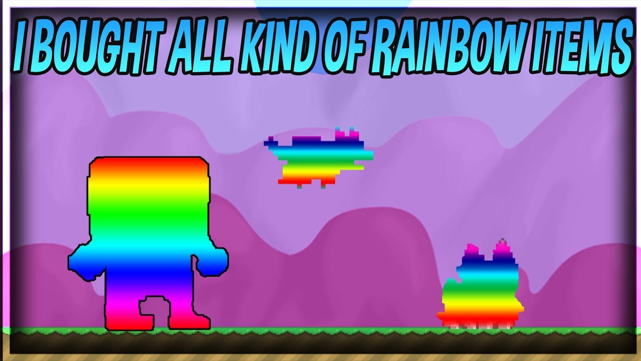 I BOUGHT ALL KIND OF RAINBOW ITEMS IN GROWTOPIA│Growtopia - YouTube