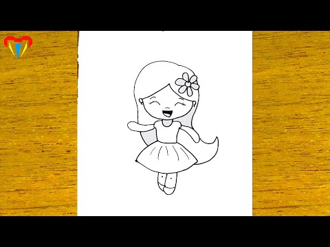 kız çizimi - kolay kawaii çizimleri - kolay çizimler, basit, sevimli, güzel,  tatlı,  resim