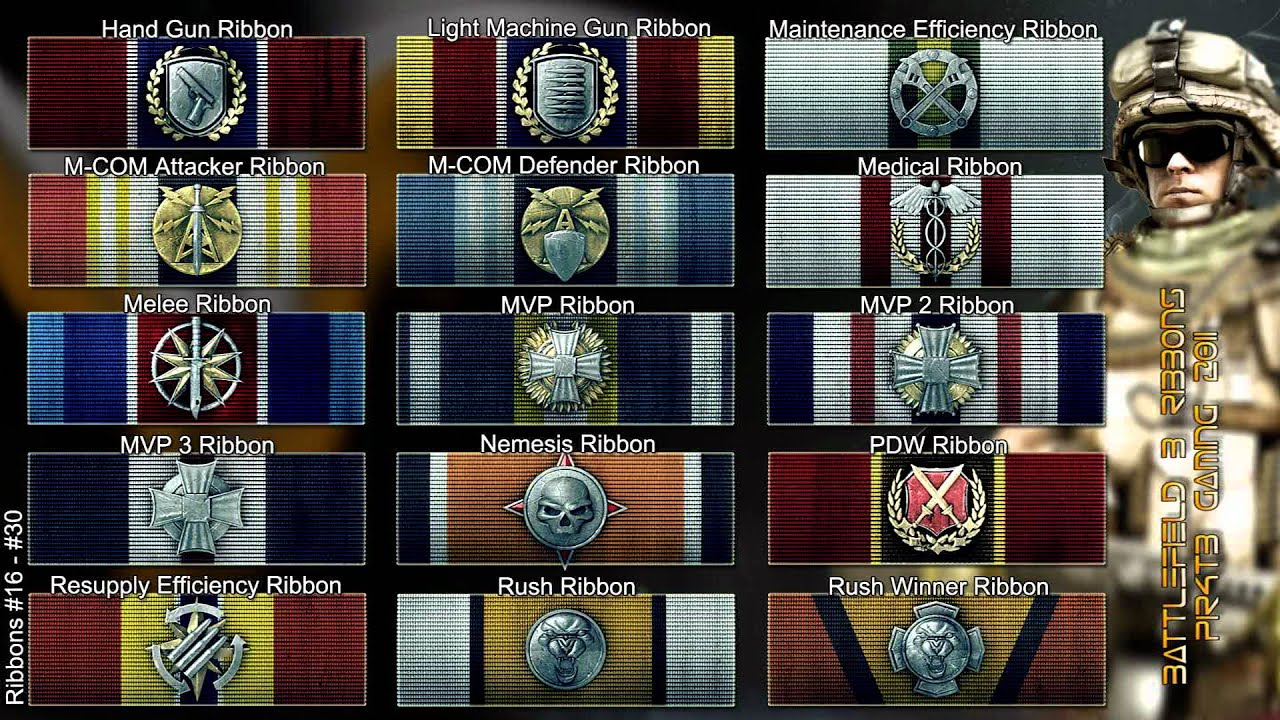 Battlefield 3 (BF3) Ribbons - Enlarged in HD - YouTube