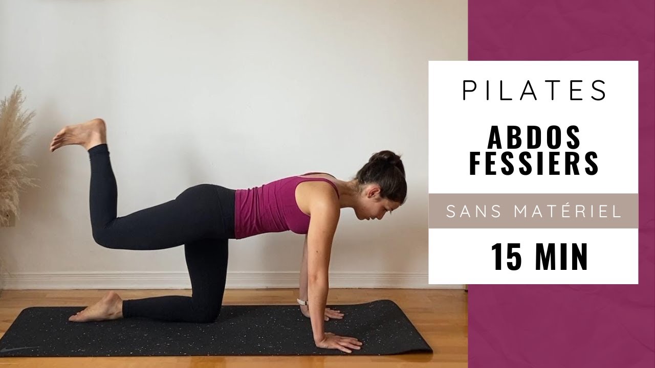 Pilates | 15MIN | Abdos + Fessiers - YouTube