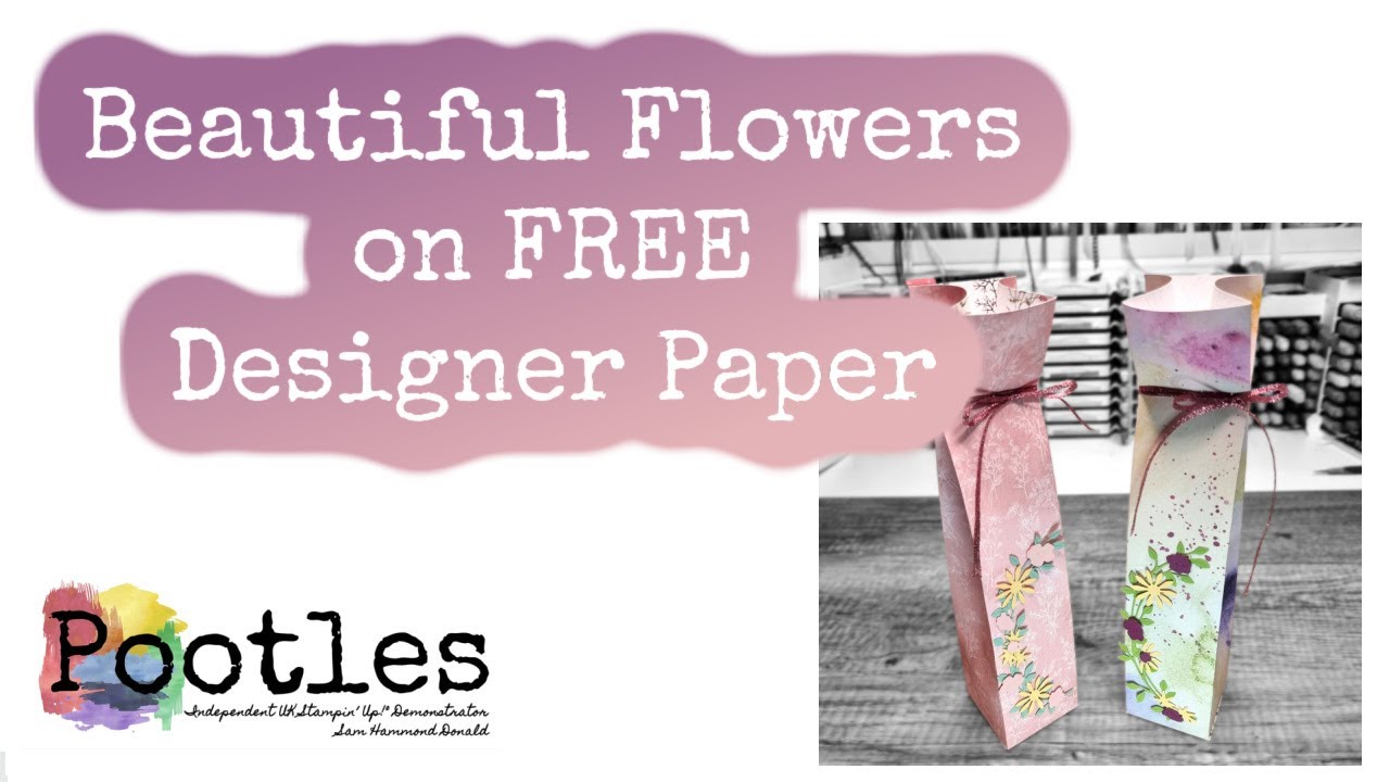 Beautiful Flowers on FREE Designer Paper - YouTube