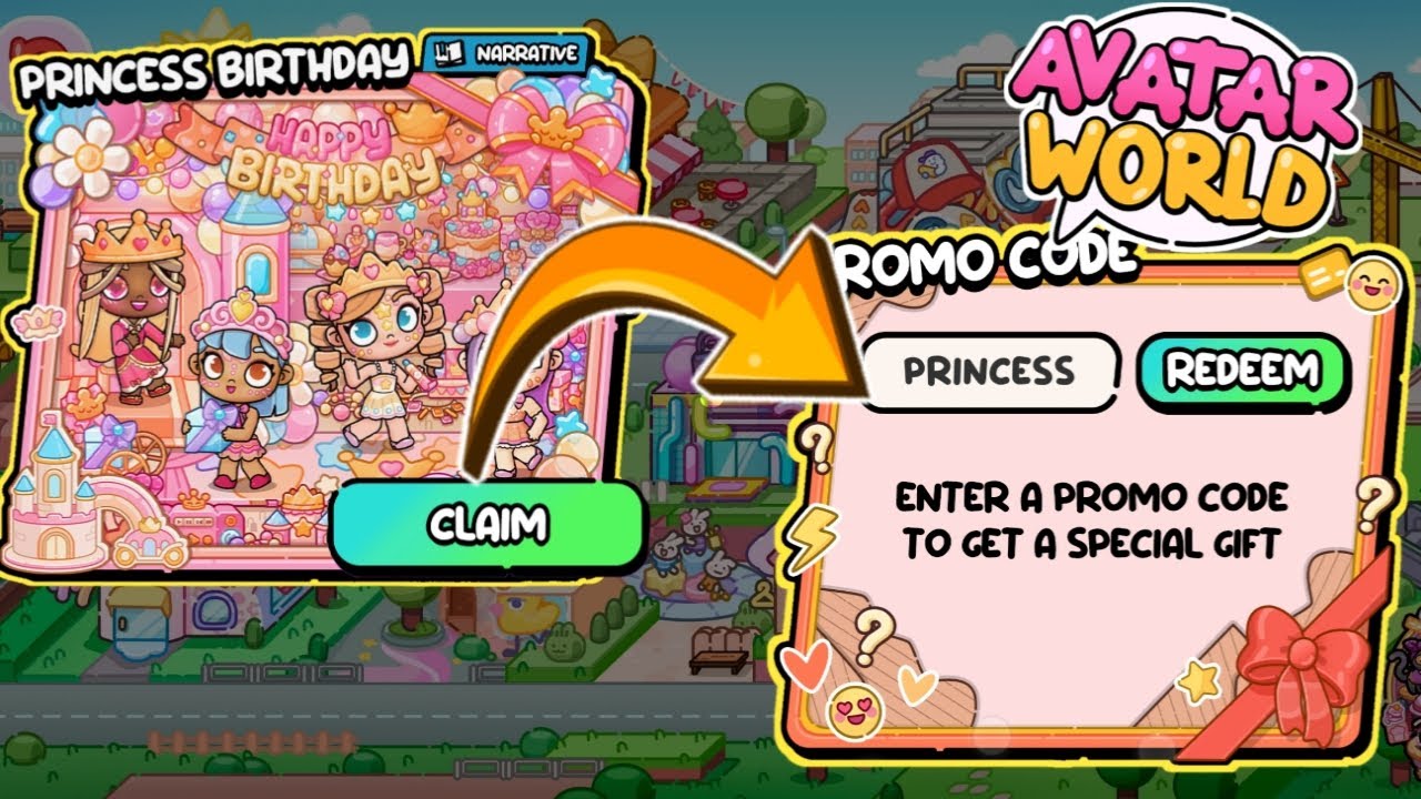 FREE PRINCESS BIRTHDAY PACK! FREE PROMO CODES AVATAR WORLD! - YouTube