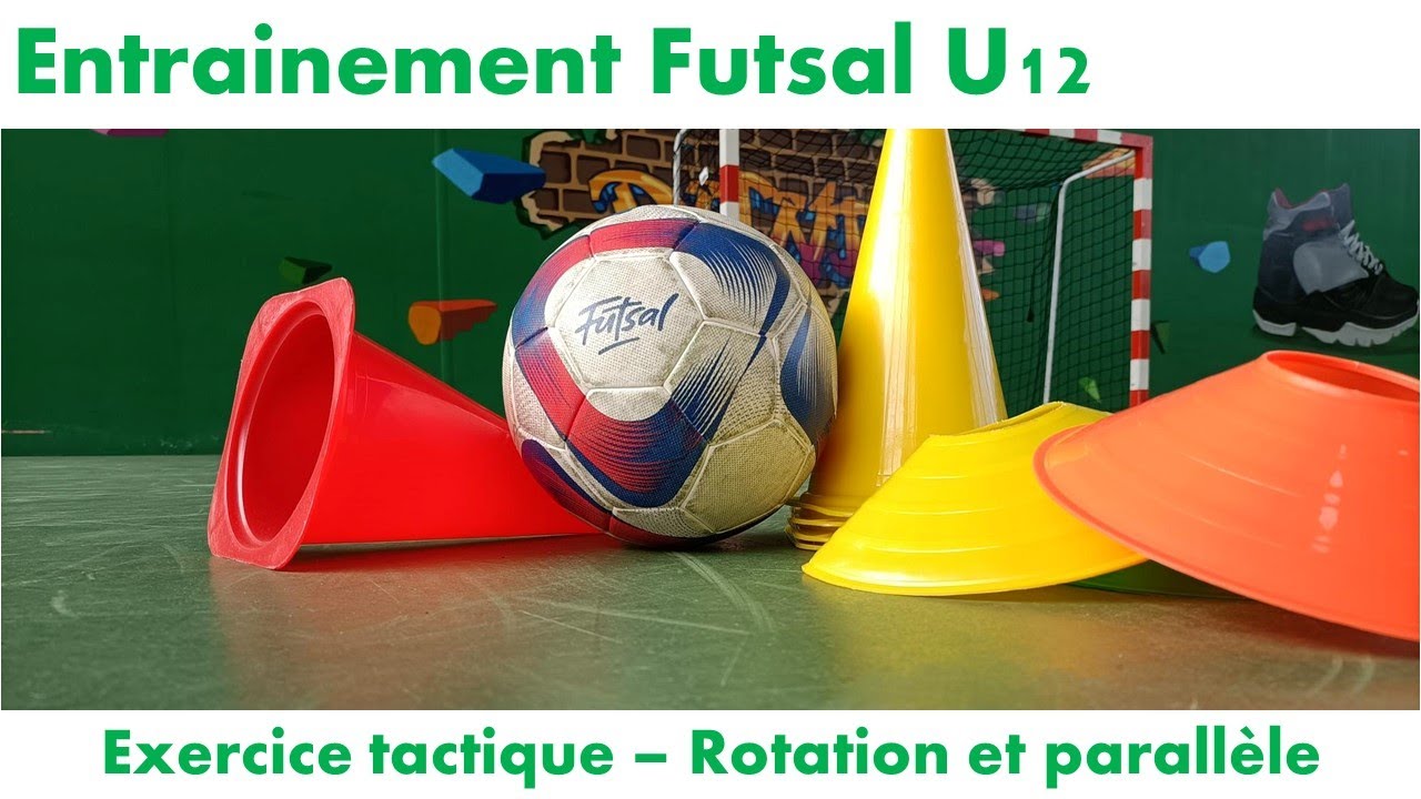 Entraînement Futsal U12 - Exercice tactique - Rotation et parallèle ...
