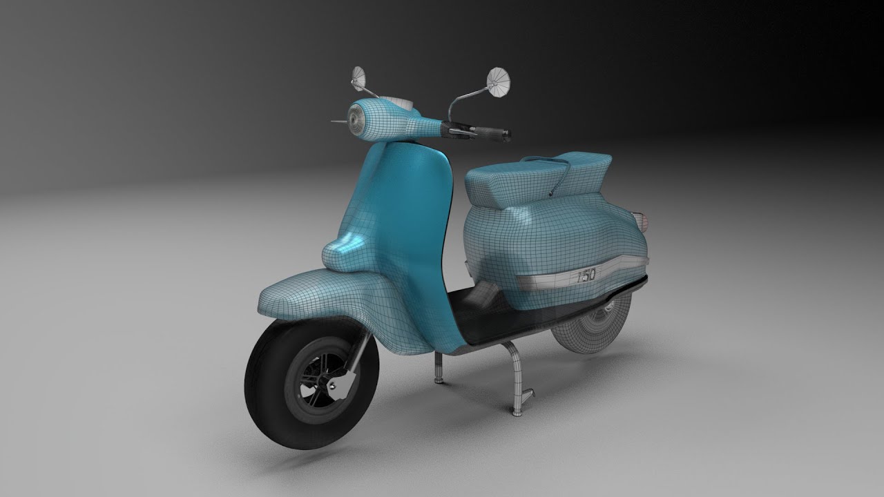 Maya Scooter Model Design - YouTube