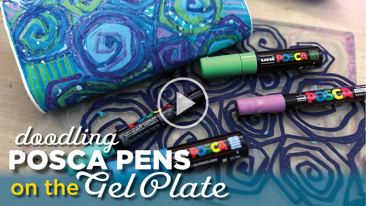 Posca Pens on the Gel Plate; Just for FUN!–Tutorial Tidbits - YouTube