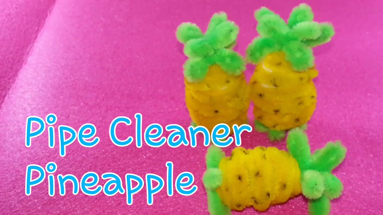 How to Make Pineapple out of Pipe Cleaner - YouTube