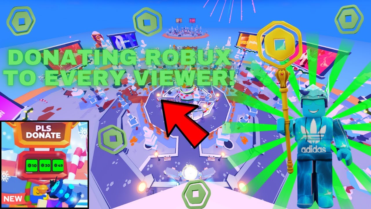 LIVE giving FREE ROBUX to every viewer in PLS DONATE! - YouTube