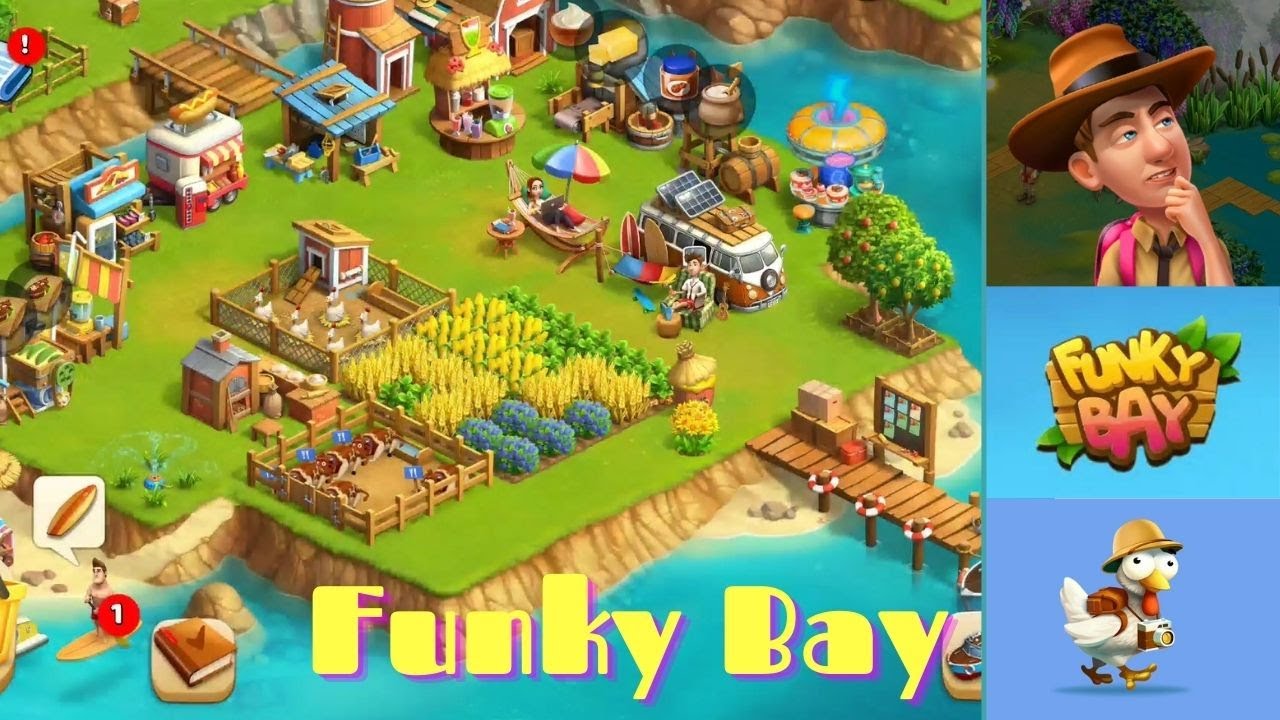 Funky Bay - Farm & Adventure game - Walkthrough - Barn (Android) - YouTube