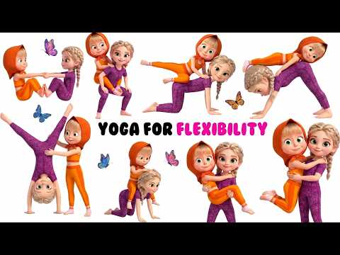 Best Friend Partner Yoga for Kids 🌸 | Fun Flexibility Challenge & Easy Stretches