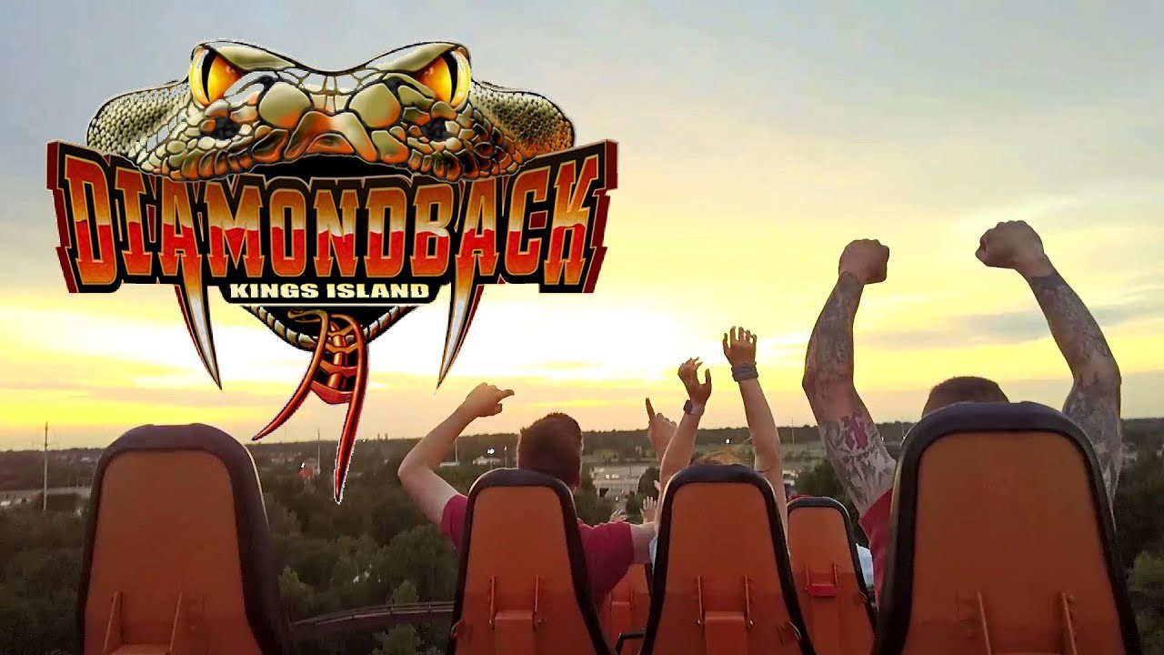 2018 Diamondback Roller Coaster at Sunset On Ride HD POV Kings Island ...