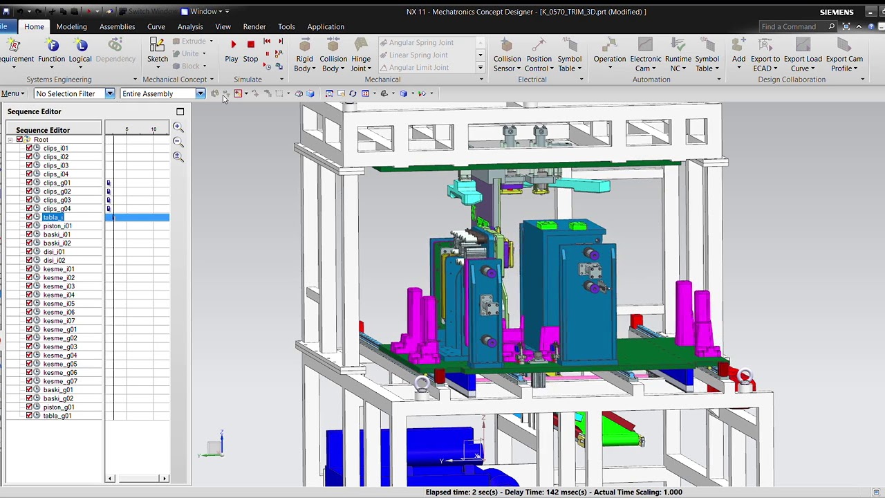 Siemens NX Mechatronics Concept Designer (Thermoform Trim Machine ...