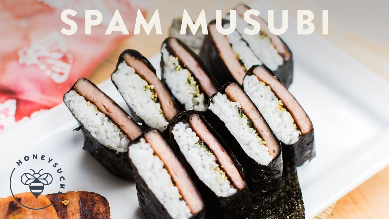 Spam Musubi with Pineapple Glaze Recipe - Honeysuckle - YouTube